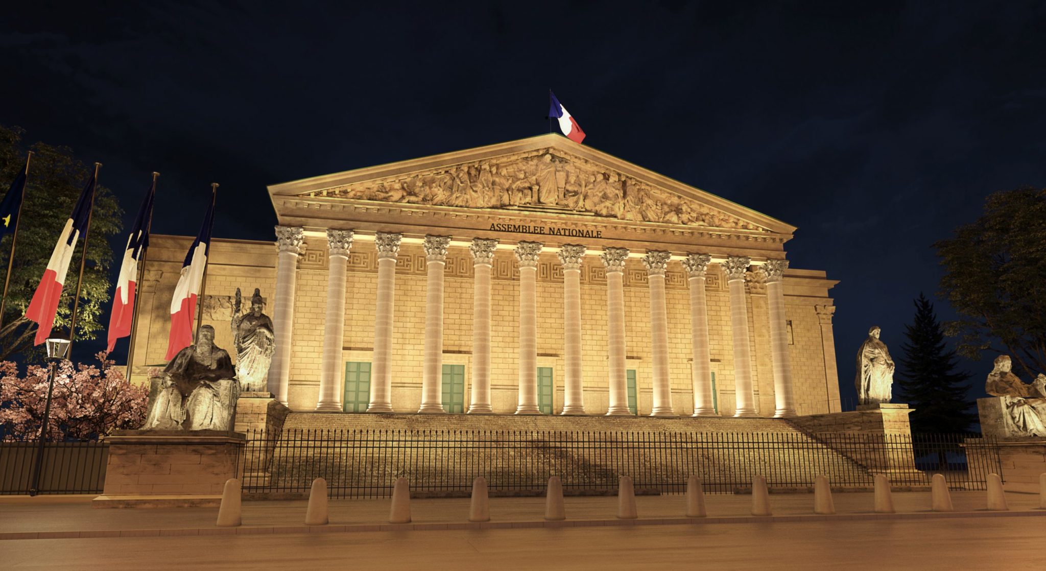 Illustration 3D Assemblée Nationale - Infographie Dripmoon